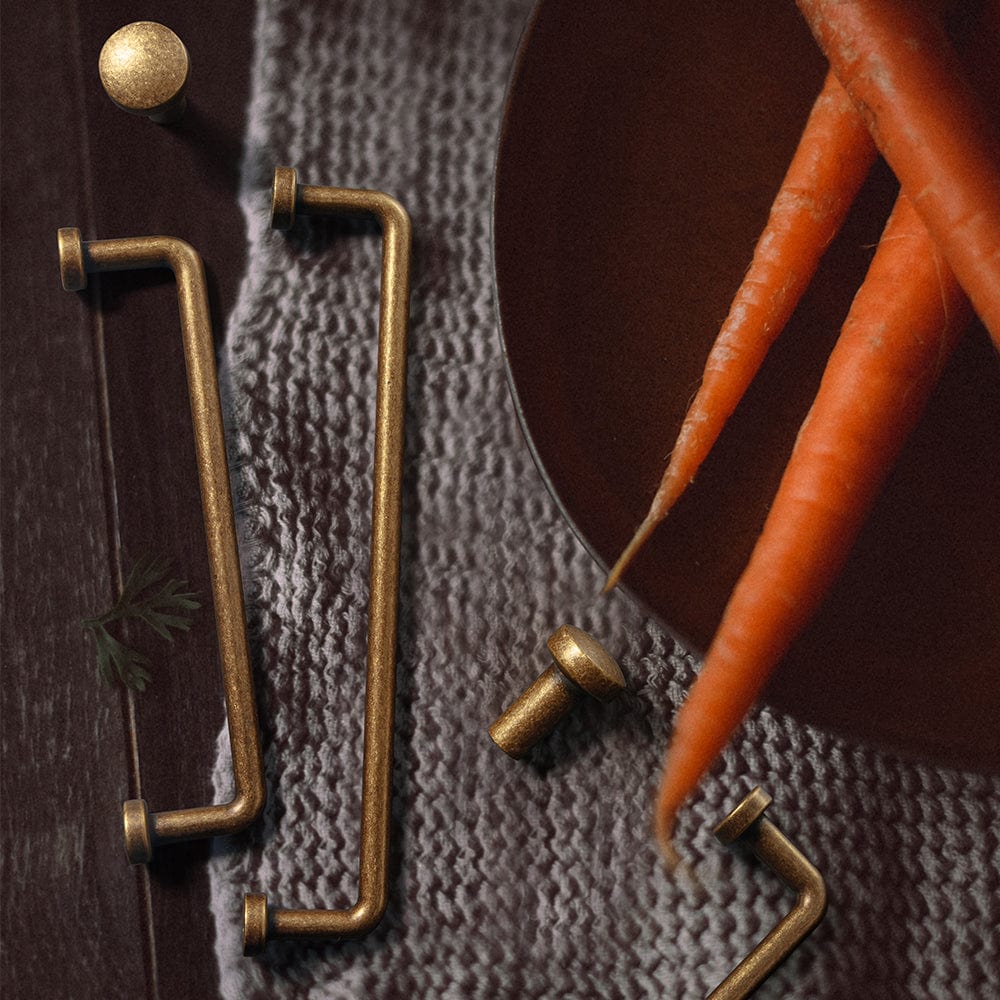Vintage Brass Cabinet Pulls Antique Rustic Drawer Handles