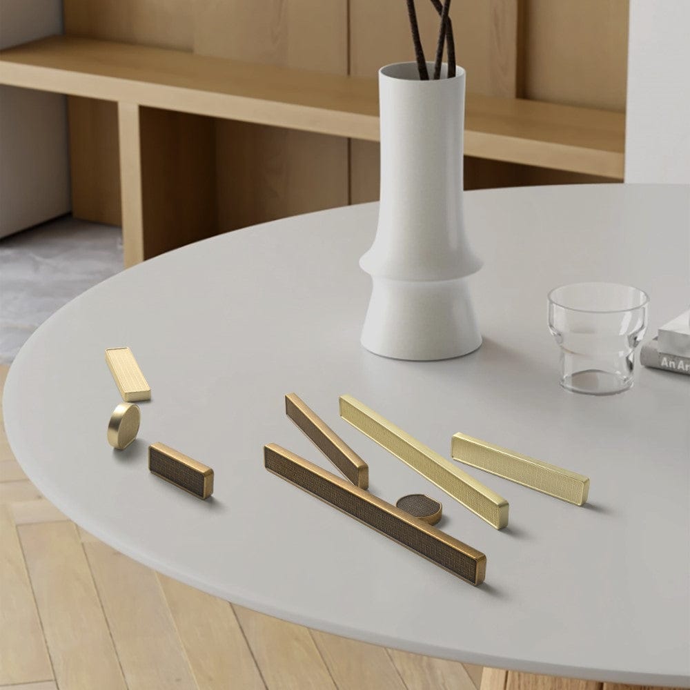 Rectangular Kitchen Drawer Pulls Finger Pull Modern Zinc Alloy Cabinet