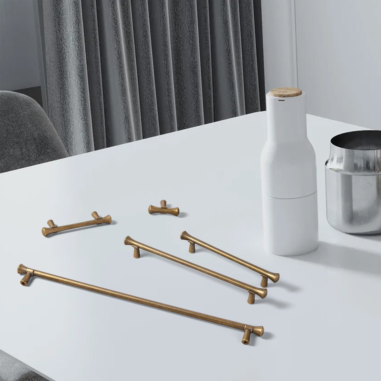 Rustic Refinement Drawer Pulls for Kitchen Antique Brass Cabinet Handl