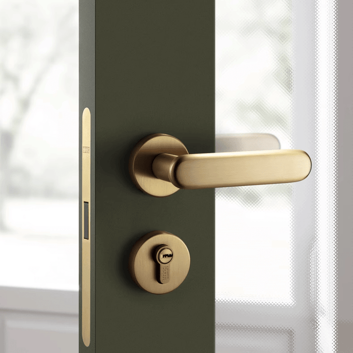 Brass Door Lock Indoor Bedroom Door Lock Simple Luxurious French Style