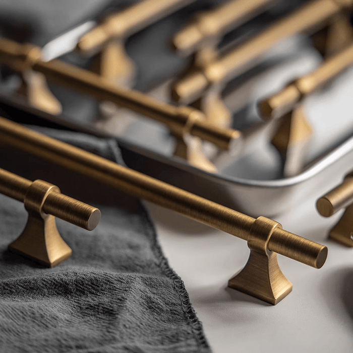 Luxury Stain Brass Furniture Handle Solid Brass Kitchen Cabinet Pull T