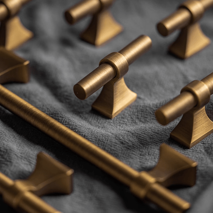 Luxury Stain Brass Furniture Handle Solid Brass Kitchen Cabinet Pull T