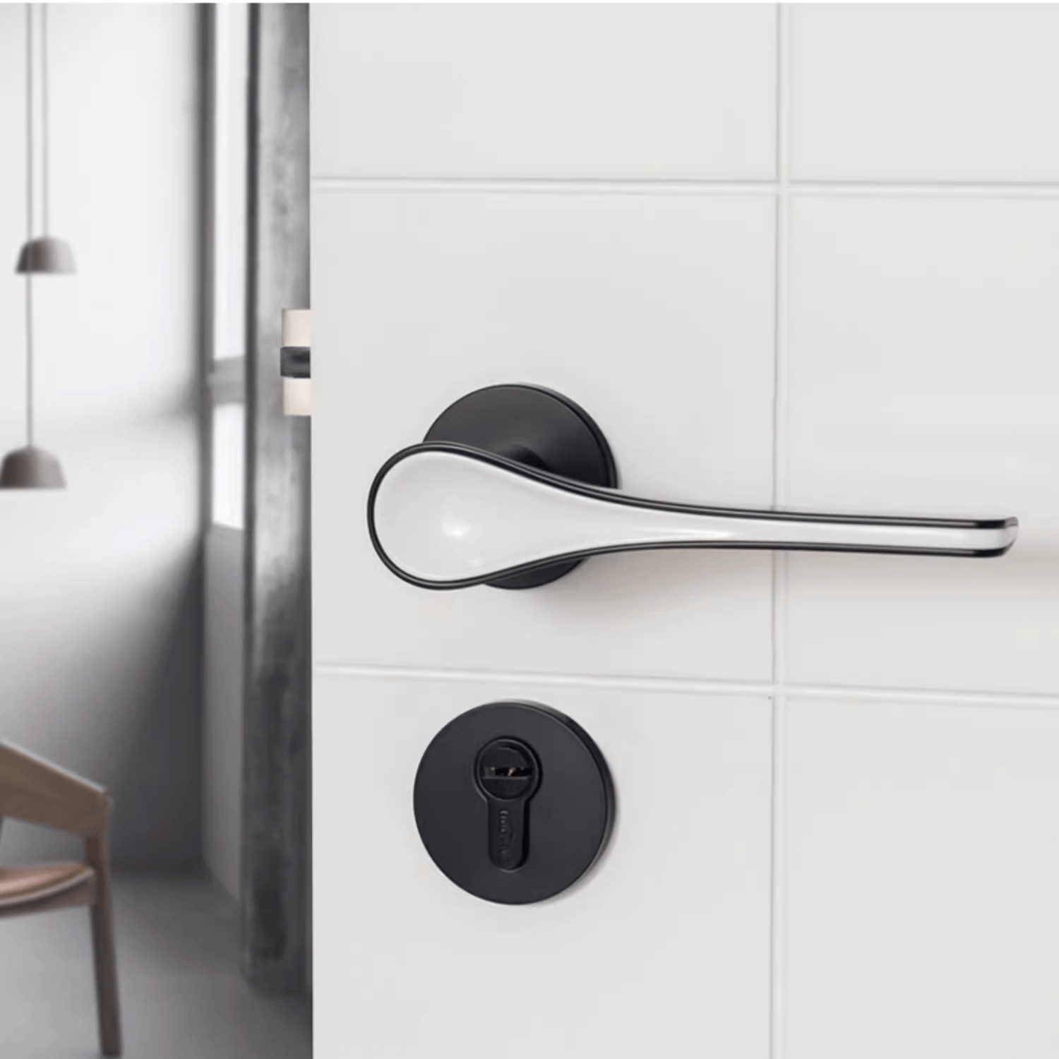 Modern Bedroom Door Lock Security Entry Split Silent Interior Door Loc