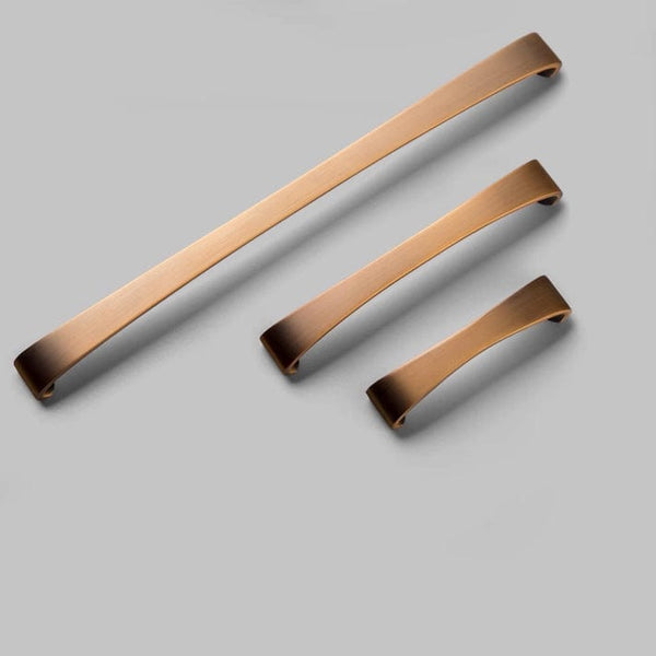 Modern Arch Pull Yellow Bronze Drawer Knobs Kitchen Cabinet Handles