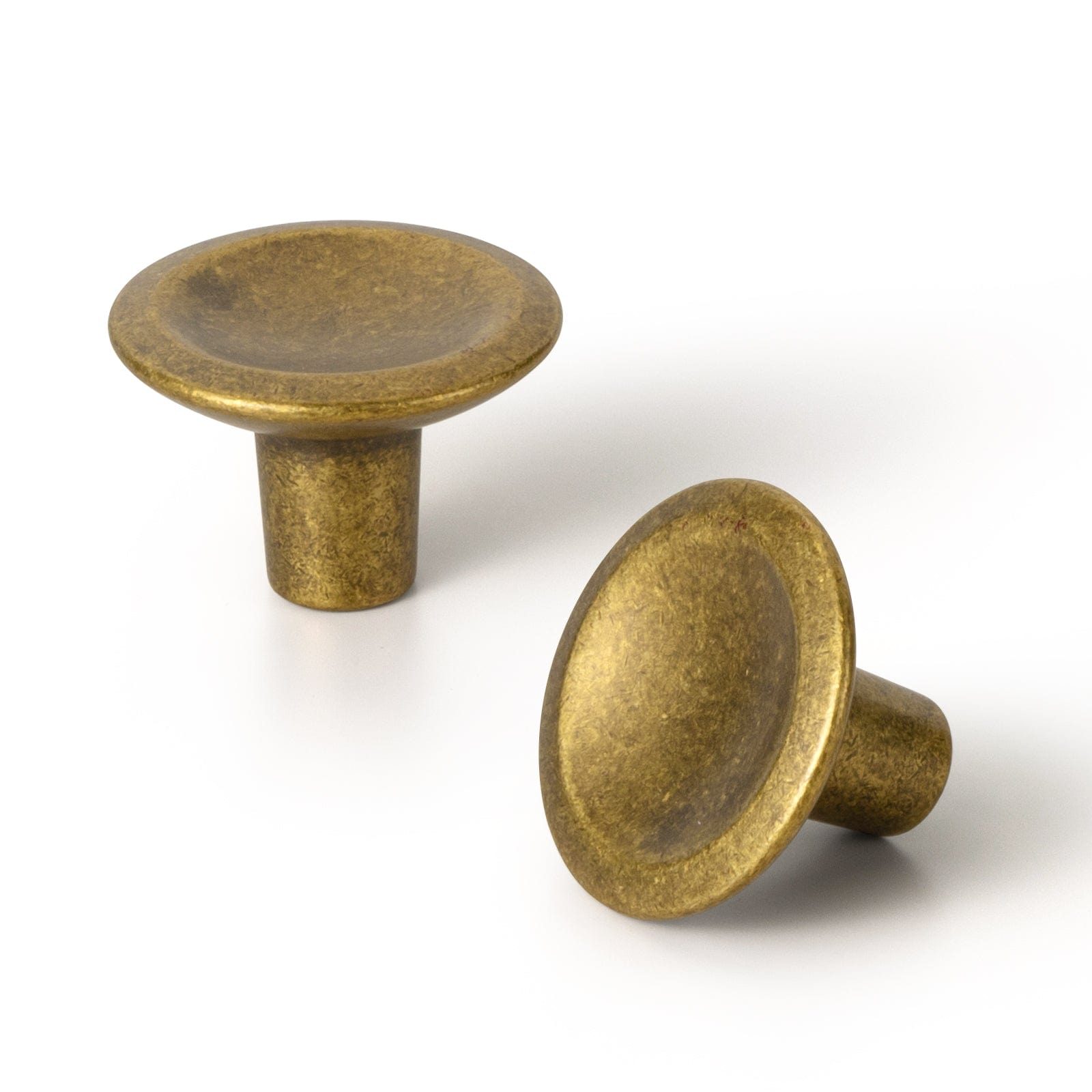 Round Vintage Cabinet Knobs Concave Design with Tapered Base Kitchen D