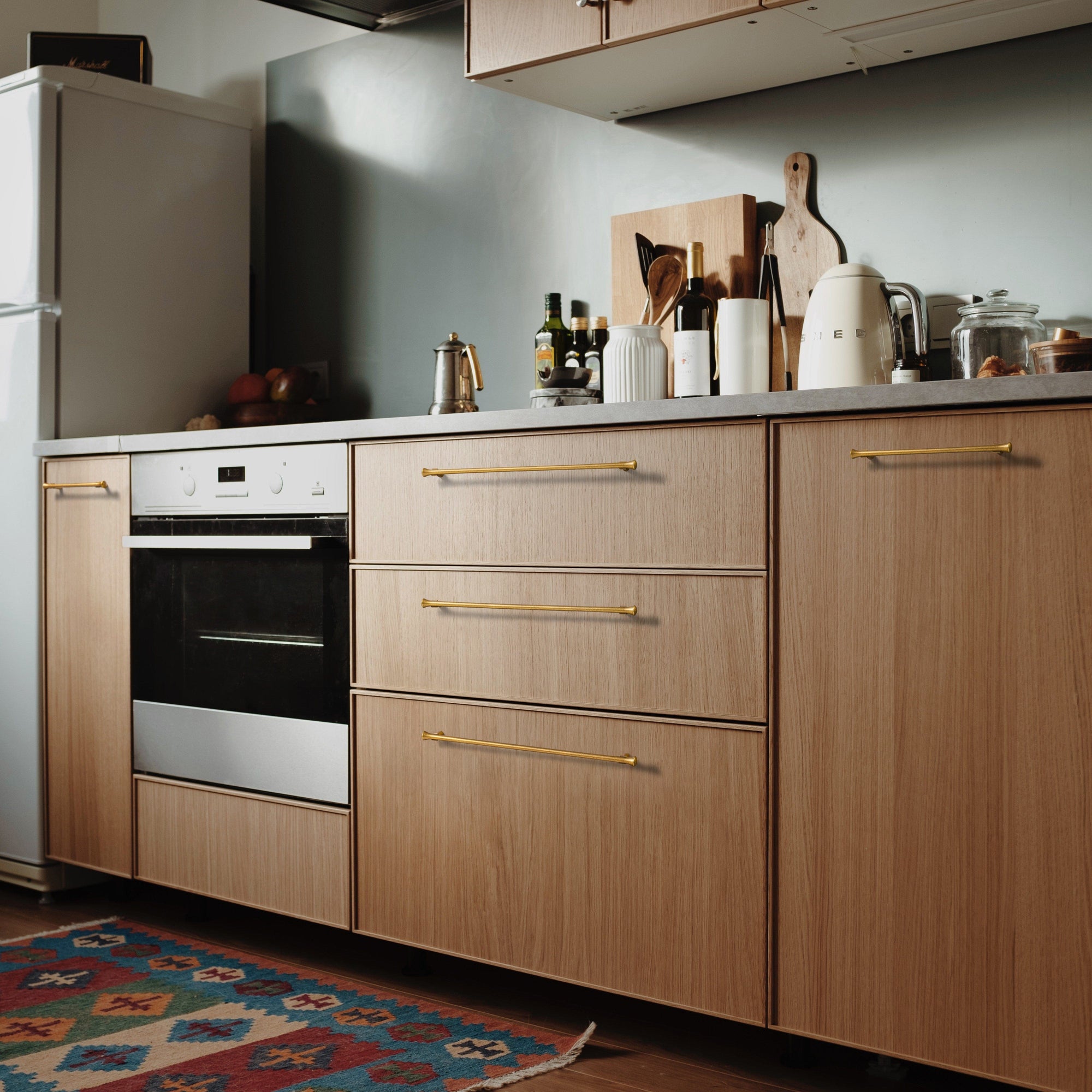 Rustic Refinement Drawer Pulls for Kitchen Antique Brass Cabinet Handl