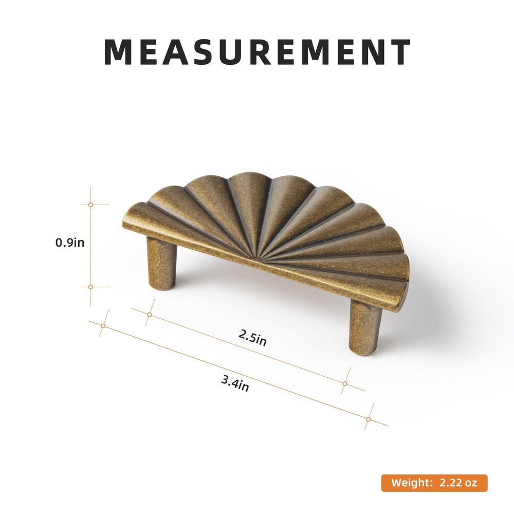 Semicircular Antique Brass Cabinet Pulls Half Moon Shaped Bin Cup Draw