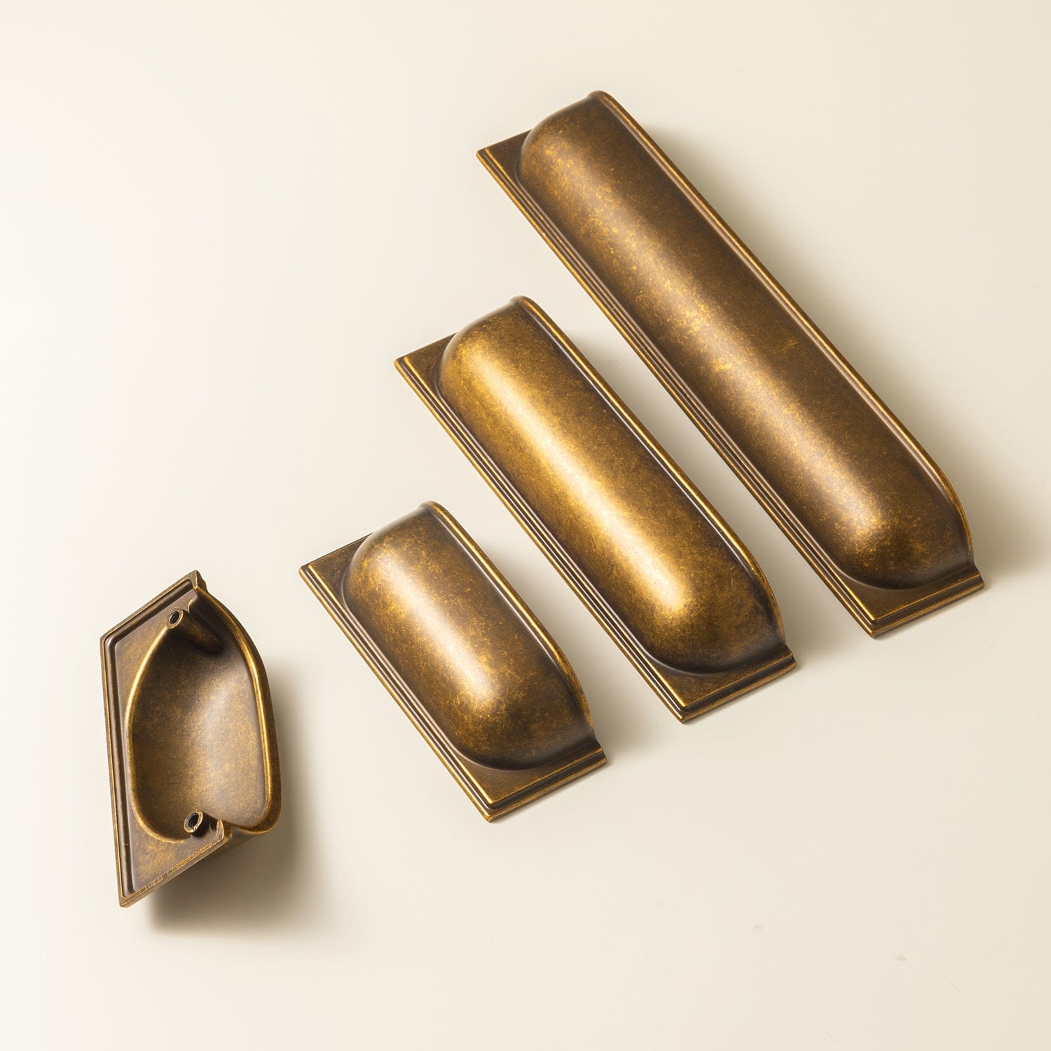 Sleek Curved Retro Cup Pulls Unique Arc - Shaped Drawer Handles Kitche