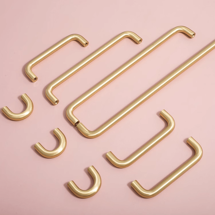 Solid Brass Cabinet Handle Modern Minimalism Closet Hardware