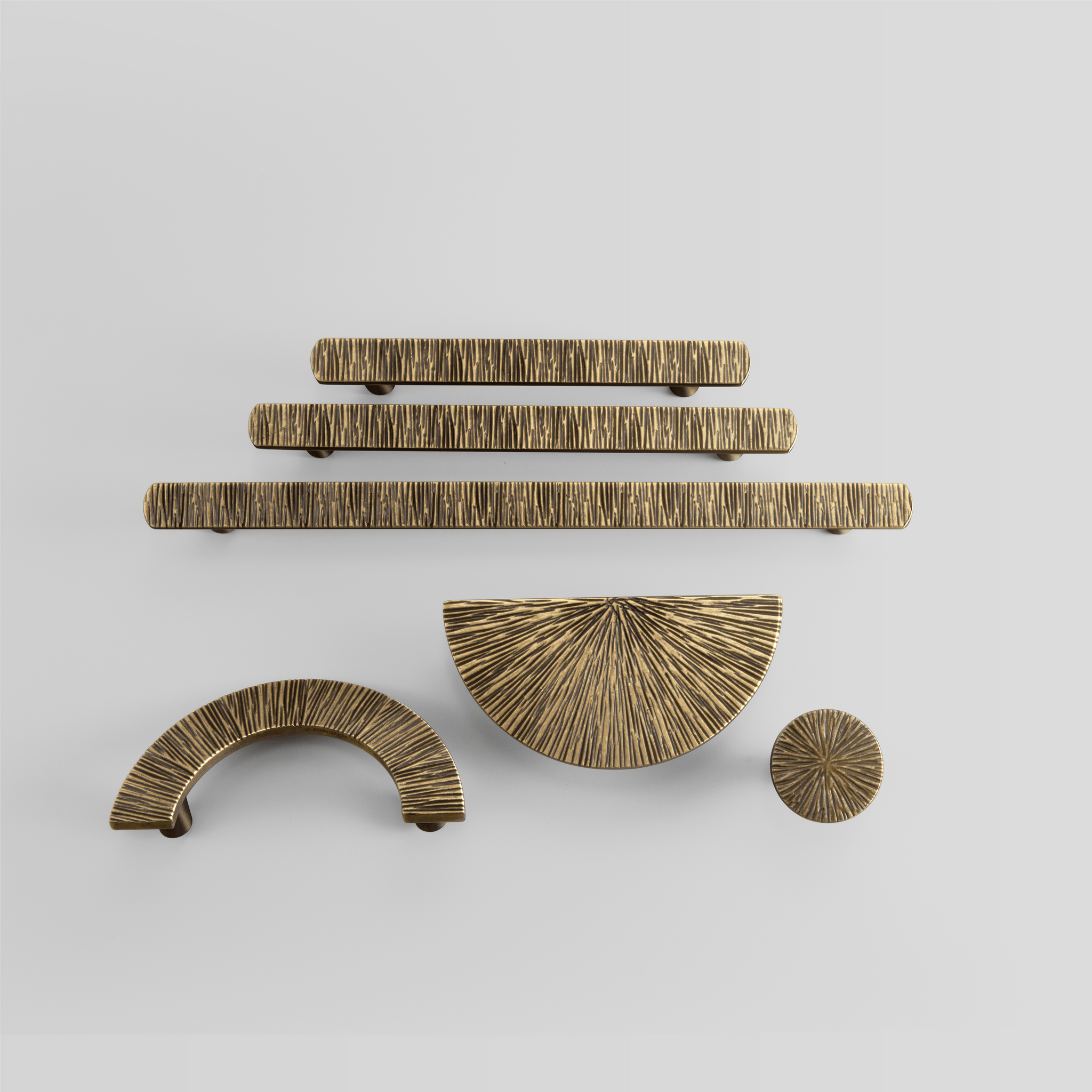 Striped Hammerline Cabinet Pulls Light Luxury Elegant Kitchen Hardware