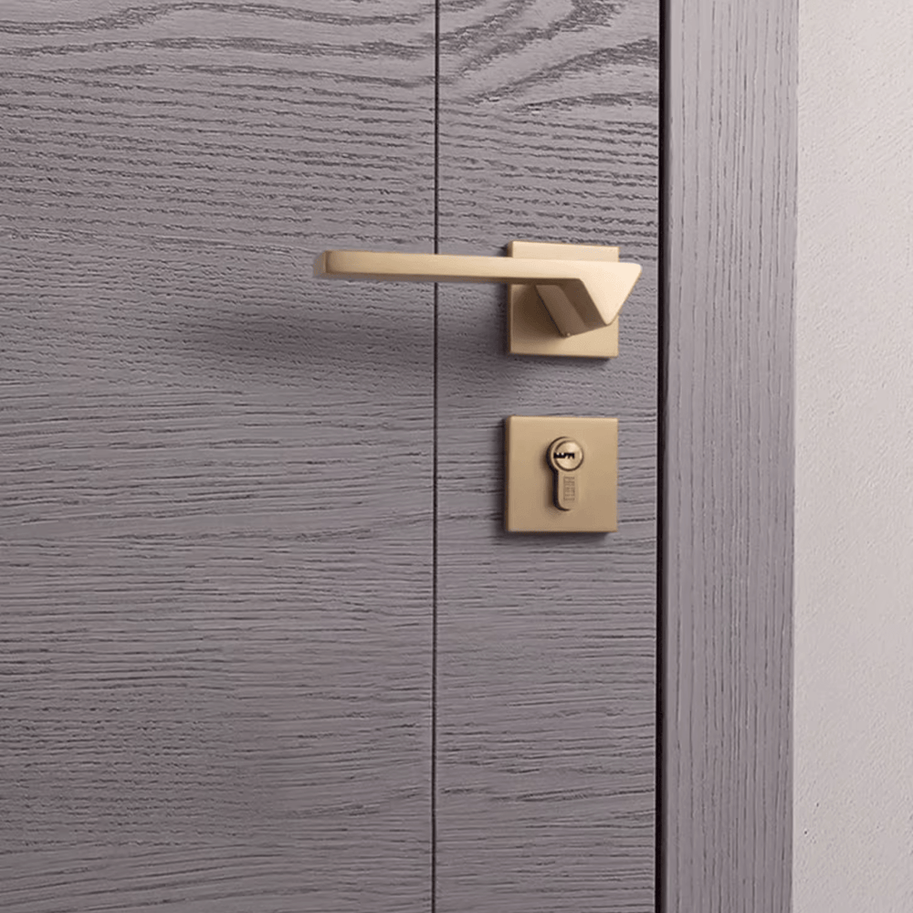 Modern Copper Interior Door Lock Luxury Bathroom Lock Villa Door Handl