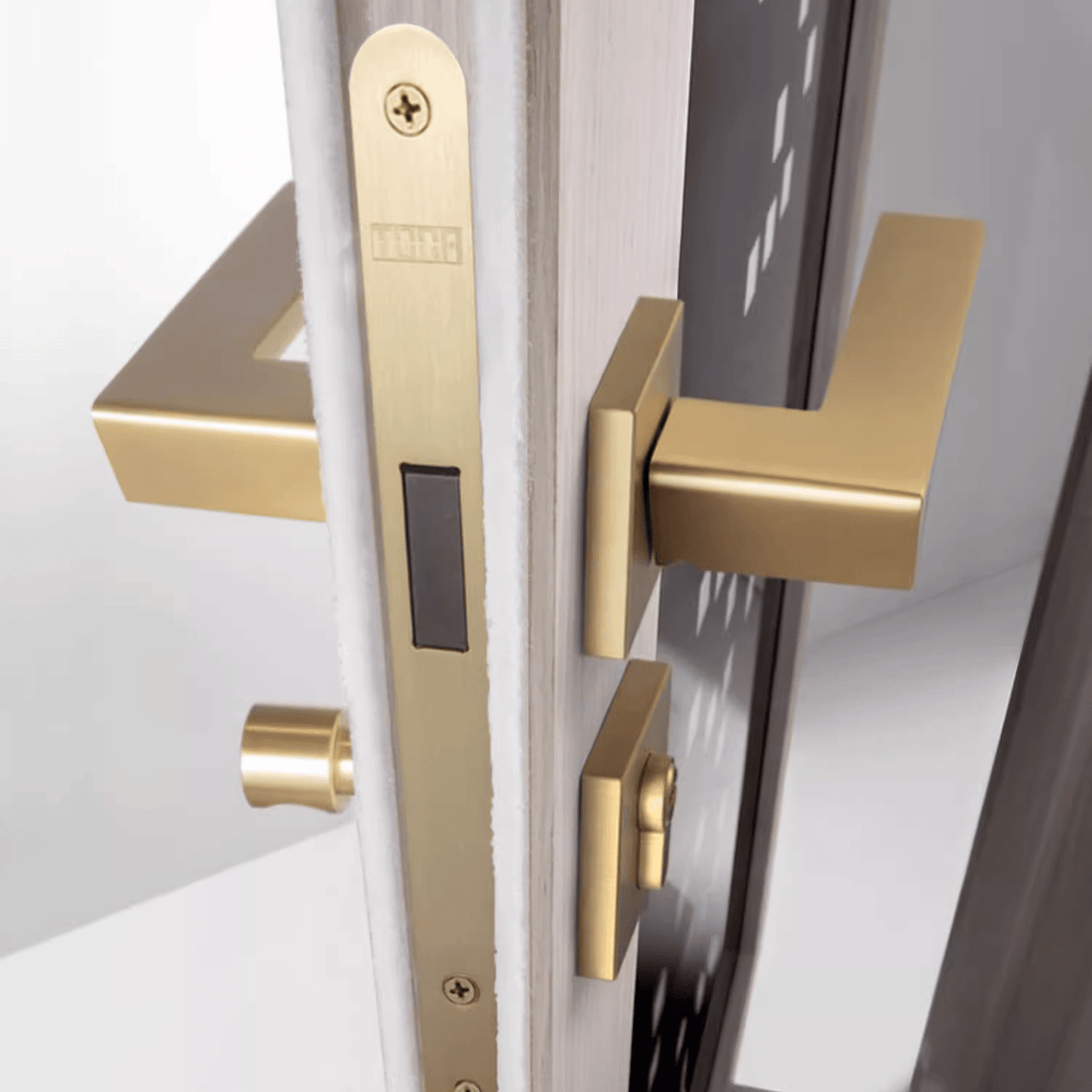 Modern Copper Interior Door Lock Luxury Bathroom Lock Villa Door Handl