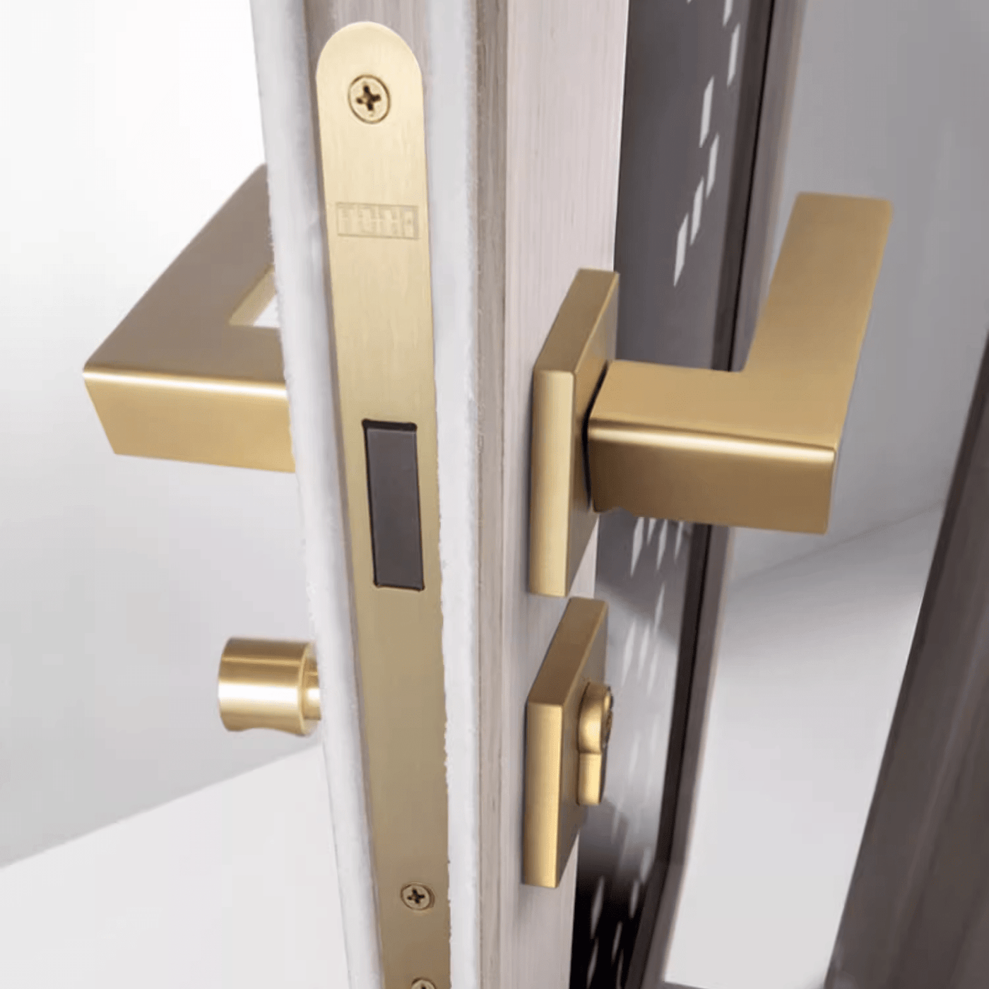 Modern Copper Interior Door Lock Luxury Bathroom Lock Villa Door Handl