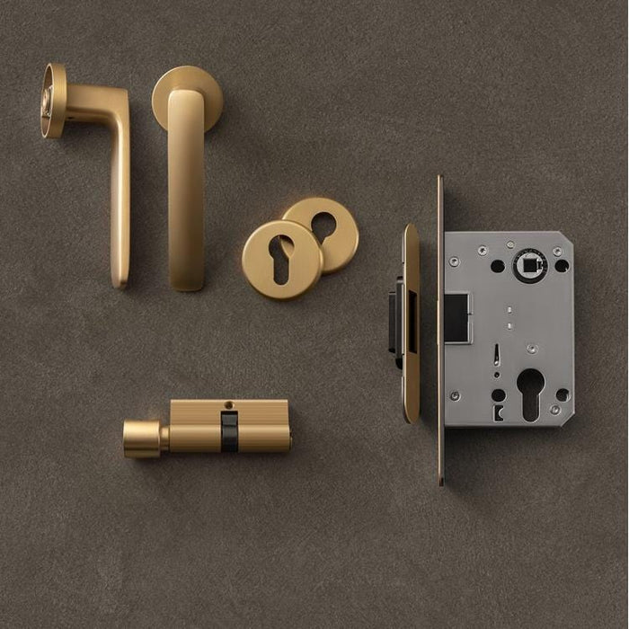 Modern Pure Copper Interior Door Lock Minimalist Luxury Villa Door Han
