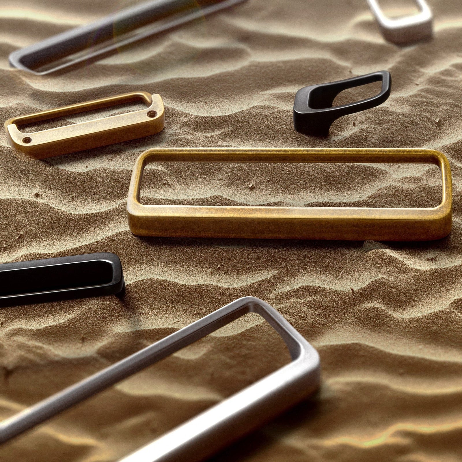 Modern Drawer Knobs Hollow Style Finger Pulls Multicolor