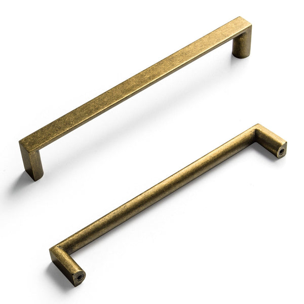Long Cabinet Bar Pulls Antique Vintage Brass Solid Drawer Handles
