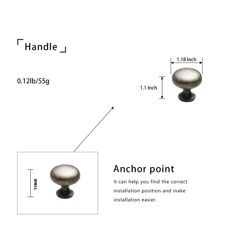 Classic Round Dresser Knob Modern Minimalist Cabinet Knob